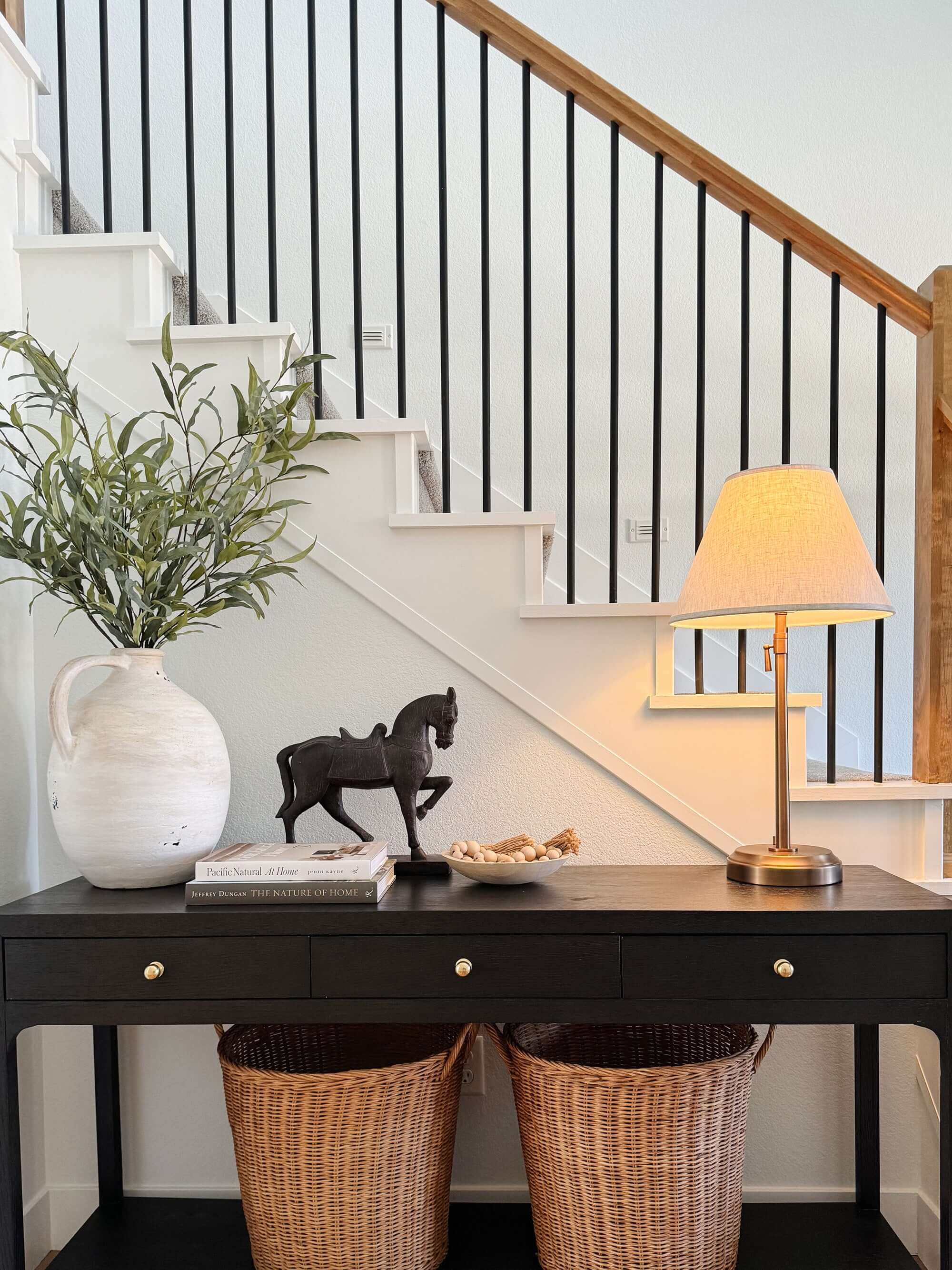 Alexis Cordless Table Lamp - Dark Antique Brass Empire Shade