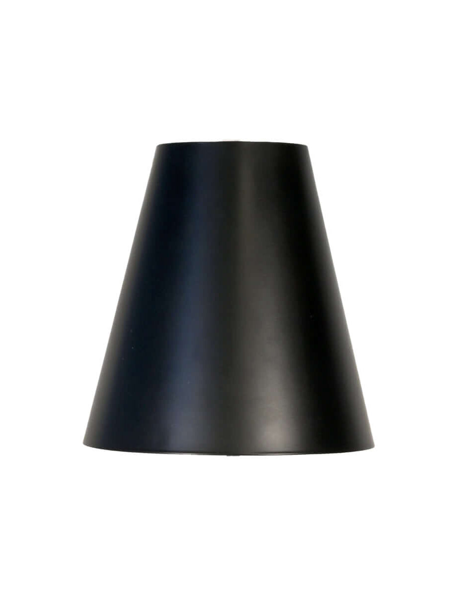 Shade: Black Metal 8" lamp shade