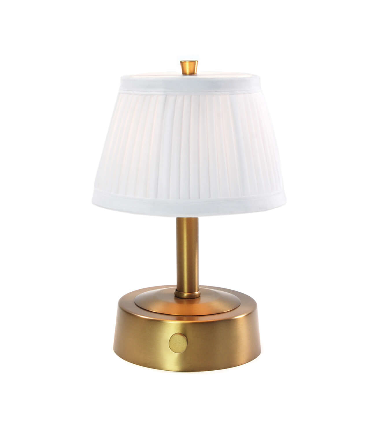 Mini Metal Cordless Lamp - Antique Brass Metal