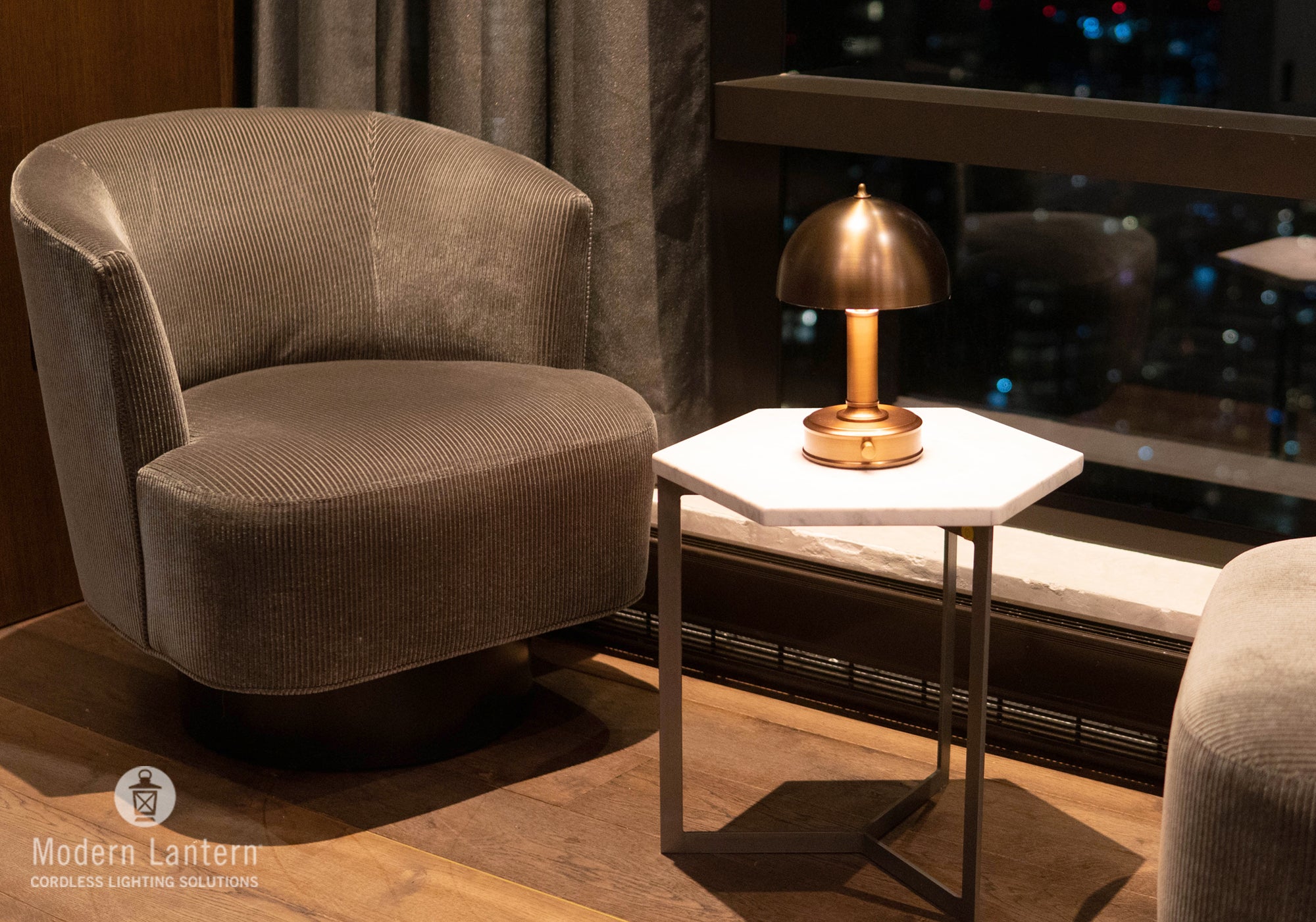 Mini Tito Cordless Lamp - Dark Antique Brass