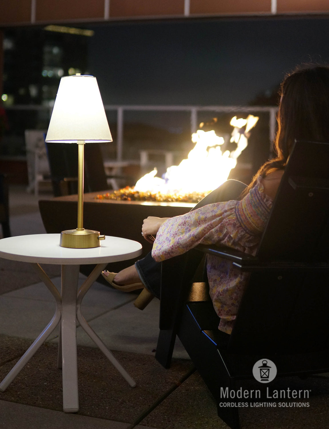 Mini Cordless Buffet Lamp - Antique Brass