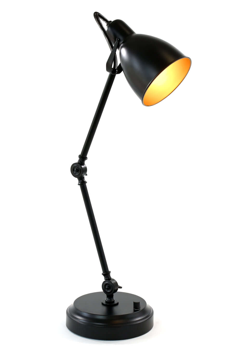 Onyx Cordless Task Lamp - Black Metal - Rechargeable battery